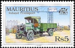 Stamp: Truck (Mauritius) (Inland transportation) Mi:MU 857,Sn:MU 860,Yt ...