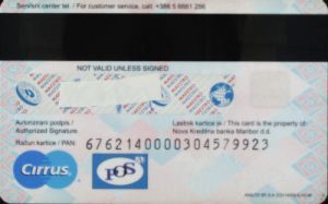 Bankkort: Maestro - Activa (Nova KBM, Slovenien) Col:SI-MS-0018.04