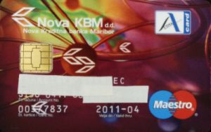 Tarjeta de Banco: Maestro - Activa (Nova KBM, EsloveniaCol:SI-MS-0018.05