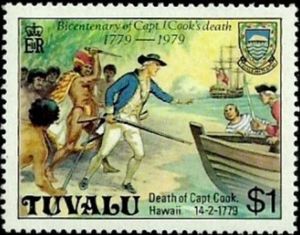 Stamp: Death of Capt. Cook (Tuvalu(Bicentenary of the death of Capitan ...