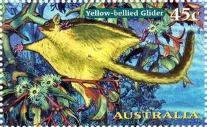 Stamp: Yellow-bellied Glider (Petaurus australis) (Australia(Nocturnal ...