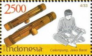 Stamp: Celempung, Jawa Barat (Indonesia(Traditional Musical Instruments ...