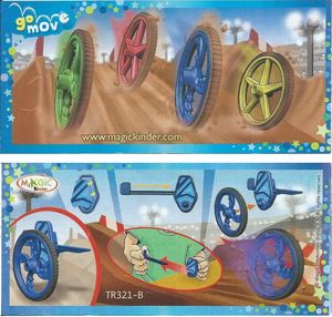 Meal Toy: Blue wheel (Kinder Surprise, Worldwide(Joy - Go Move - Wheel ...
