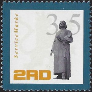 Stamp: Franz Liszt Monument in Weimar (Germany, Modern Private Post ...