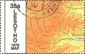 Stamp: Mamoha (Lesotho(Maps of Lesotho) Mi:LS 1141,Sn:LS 1056c,Yt:LS ...