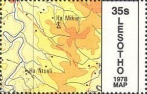 Stamp: Ha Mikia, Ha Ntseli (Lesotho(Maps of Lesotho) Mi:LS 1144,Sn:LS ...