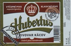 Drink Label: Hubertus výčepní pivo (Pivovar Kácov, Czech RepublicCol:CZ ...