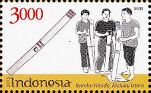 Stamp: Bambu Hitada, Maluku Utara (Indonesia(Musical Instruments) Mi:ID ...