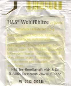 Tea Bag: Ingwer, bs date + code, glossy (H&S Tee, Germany, Federal ...