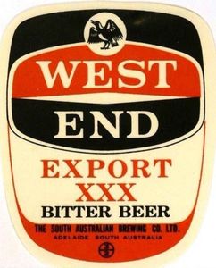 Drink Label: West End Bitter Beer (South Australian Brewing Co., Ltd ...