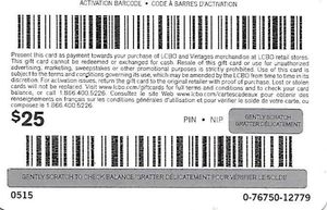 Gift Card: Pink/White (LCBO, Canada) (Lcbo) Col:CA-LCBO-015b