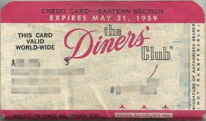 Bank Card: Diner's Club 1959 (Diners Club International USA, United ...