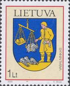 Stamp: Coat of Arms of Vabalninkas (Lithuania(Coats of Arms of ...