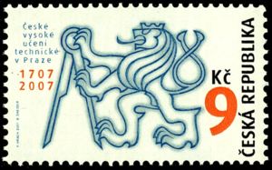 Stamp: The Czech Technical University in Prague (1707-2007) (Czech ...