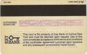 Bank Card: Key Bank Mastercard (Key Bank, United States of America) Col ...