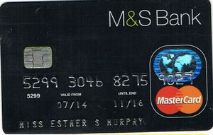Bank Card: M&S Bank (Marks & Spencer Financial Services, United Kingdom ...