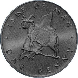 Moneda: 1 Penny (Manx Loaghtyn - Platinum edition) (Isla de Man) (1952 ...