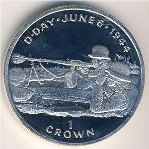 Coin: 1 Crown (German machine gun nest) (Isle of Man(I77 - One Crown ...