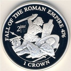 Coin: 1 Crown (Fall of the Roman Empire - Silver edition) (Isle of Man ...