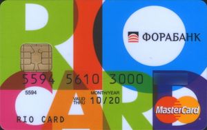 Bank Card: Rio Card (Forabank, RussiaCol:RU-MC-0949