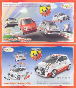 Meal Toy: Fiat 500 white (Kinder Surprise, Italy) (Maxi - Abarth Fiat ...
