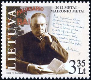 Stamp: Maironis on the Background of his Work "The Voice of Spring ...
