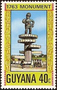 Stamp: Cuffy Monument (Guyana) (Cuffy national hero) Mi:GY 529,Sn:GY ...