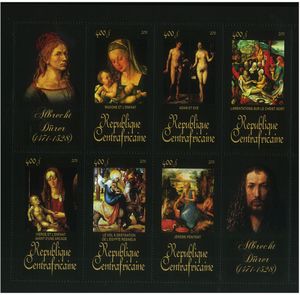 Stamp: Paintings by Albrecht Durer (Central African Republic(Paintings ...