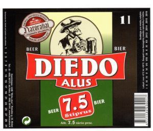 饮料标签: Diedo alus (Birzai - UAB “Biržų alus”, 立陶宛Col:LT-BEER-000129 🏷️