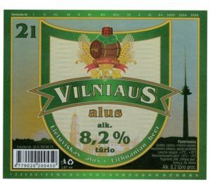 Drink Label: Vilniaus alus (Vilniaus Alus, LithuaniaCol:LT-BEER-000134