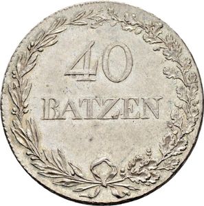 Coin: 40 Batzen (Swiss Cantons) (Luzern) WCC:km113 (luzern)