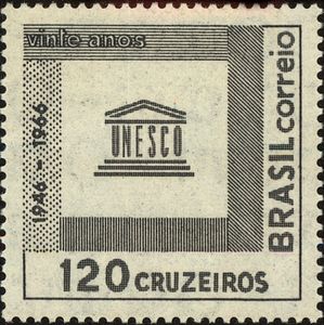 Stamp: 20th Anniversary UNESCO (Brazil(20th Anniversary of UNESCO) Mi ...