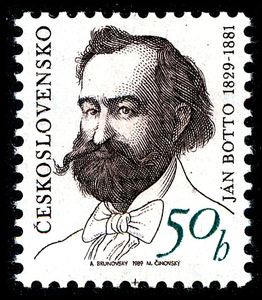 Stamp: Ján Botto (1829-1881) (Czechoslovakia) (Anniversary ...