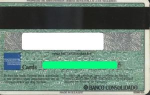 Tarjeta de Banco: Banco Consolidado - American Express (Banco ...