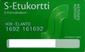 Bank Card: S-Etukortti (S-Pankki, Finland) Col:FI-GM-0017