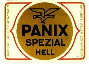 Drink Label: Panix Spezial (Brauerei Adler A.G. Schwanden ...