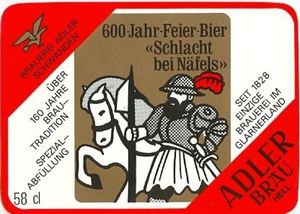 Drink Label: Adler Bräu (Brauerei Adler A.G. Schwanden, SwitzerlandCol ...