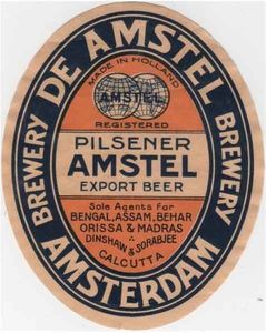 Drink Label: Pilsener Amstel Export Beer (Amstel Brouwerijen B.V ...