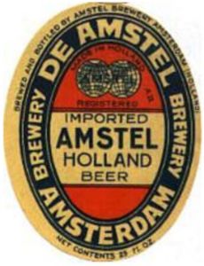 Drink Label: Imported Amstel Holland Beer (Amstel Brouwerijen B.V ...