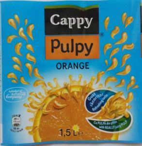 Label Minuman: Cappy Pulpy Orange (S.C. Coca-Cola HBC Romania S.R.L ...