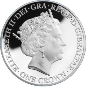 Coin: 1 Crown (Queen Elizabeth II 90th Birthday, Fifth Portrait ...