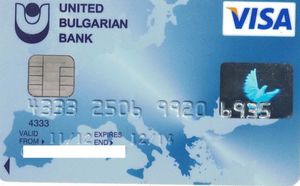 Tarjeta de Banco: United Bulgarian Bank Visa Blue Map Chip - 04/12/001 ...