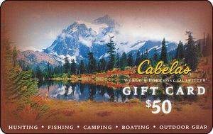 Gift Card: Mountain $50 (Cabela's, United States of America(Cabela's ...