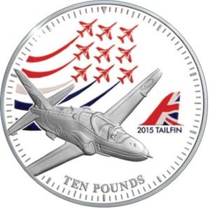 Coin: 10 Pounds (2015 Display Season of the RAF Aerobatic Squadron ...