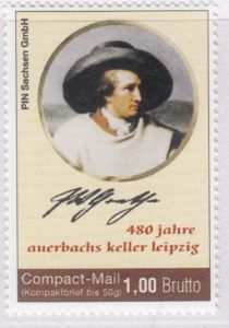 Stamp: Auerbachs Keller J.W. Goethe (Germany, Modern Private Post Offices(PIN Sachsen Leipzig ...