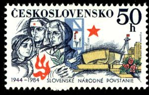 Stamp: 40th Anniversary of Slovak Uprising (CzechoslovakiaMi:CS 2780,Sn ...