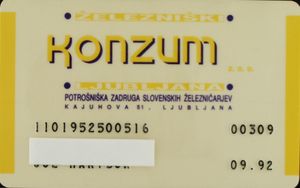 Functional Card: Konzum (Shops - Supermarkets, Slovenia(Konzum) Col:SI ...