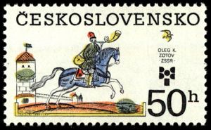 Sello: Mounted Messenger - Illustrated by Oleg K. Zotov (USSR ...