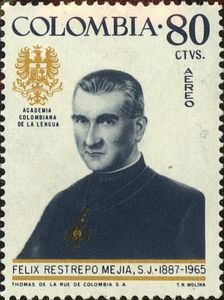 Stamp: Felix Restrepo Mejia (Colombia(Famous Men of Colombia) Mi:CO ...
