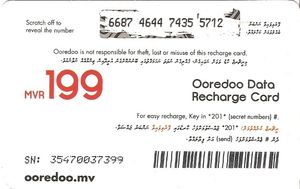 Funktionale Karte: Ooredoo Data Recharge Card (Internet Access ...